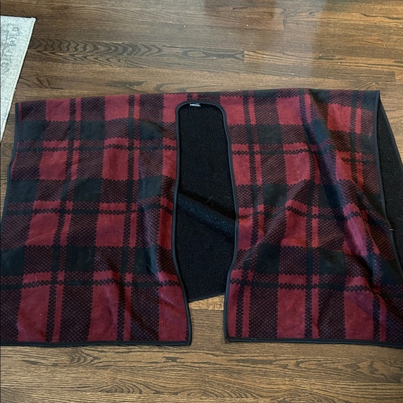 Sweaters | Plaid Red And Black Cape | Poshmark